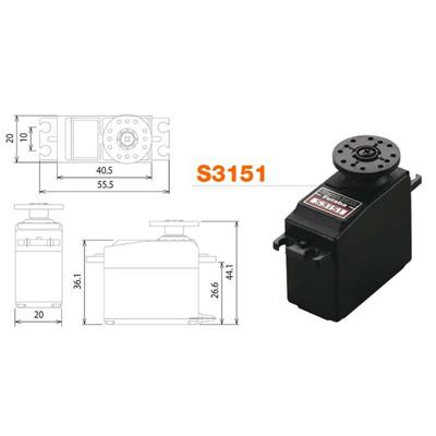 Servo Standard numérique S3151 FUTABA - Esprit Modèle RC